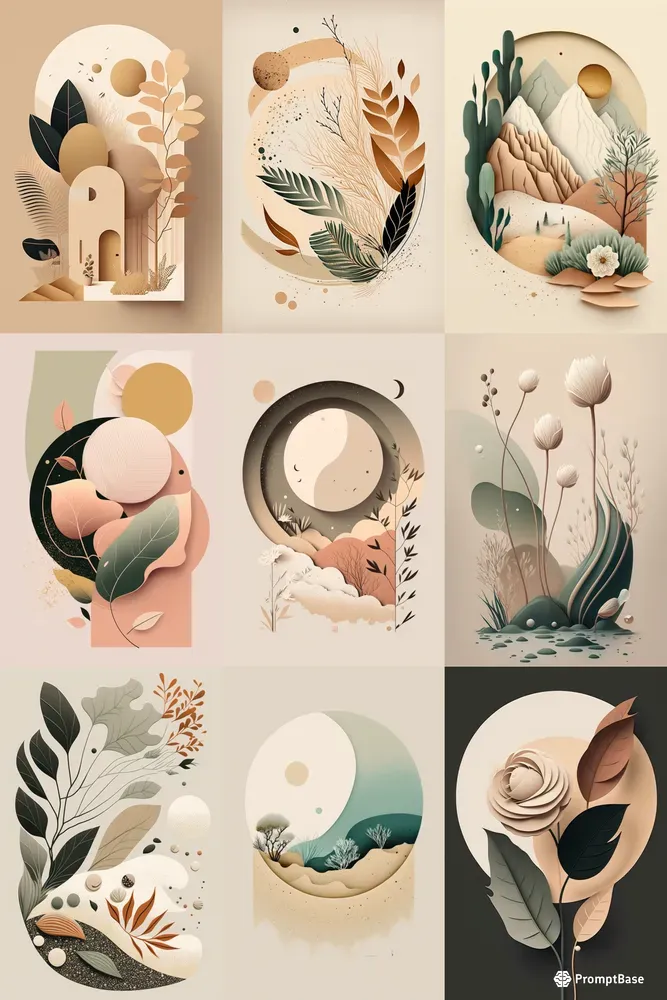 Soft Abstract Collage Posters Midjourney Prompt | PromptBase