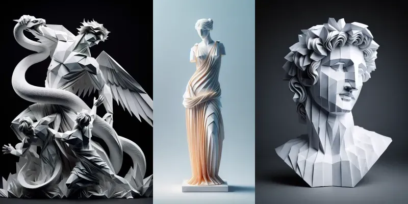 Origami Greek Gods DALL·E Prompt | PromptBase