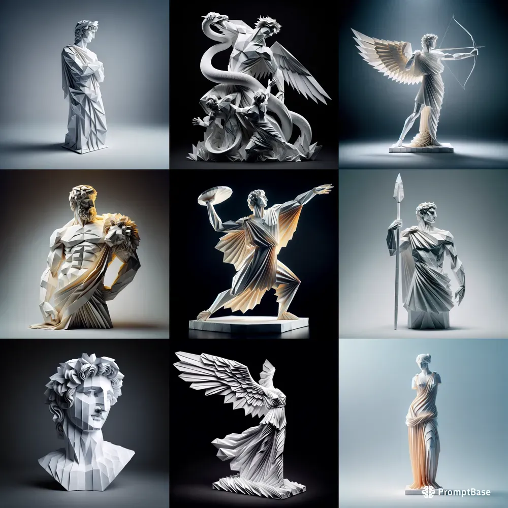Origami Greek Gods DALL·E Prompt | PromptBase