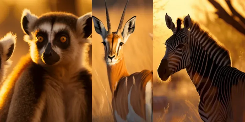 Golden Hour Animal Photographs Midjourney Prompt | PromptBase