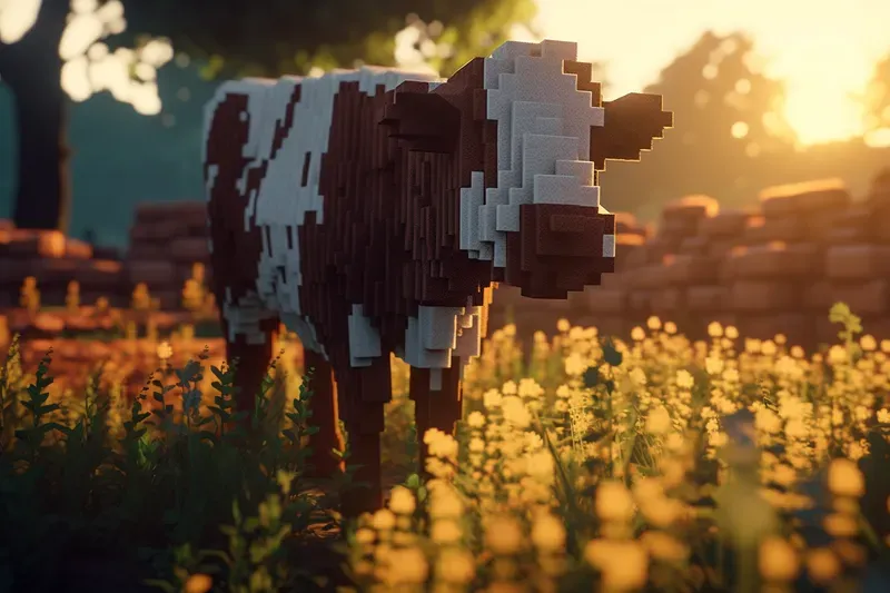 Minecraft Style Animal Portraits Midjourney Prompt | PromptBase