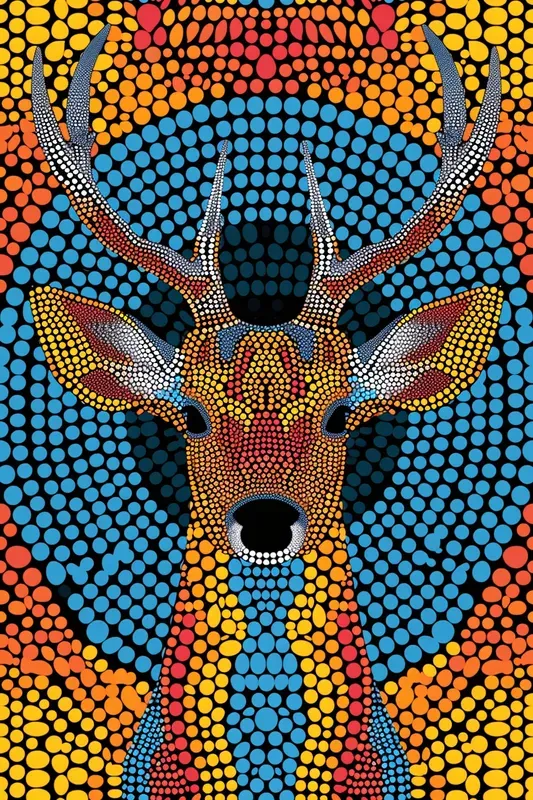 Symmetrical Dot Art For Redbubble Midjourney Prompt | PromptBase