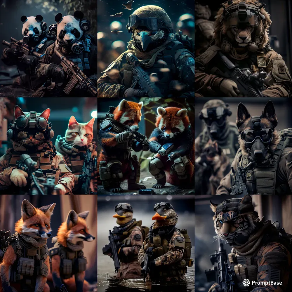 Epic Animal Special Ops Soldier Midjourney Prompt | PromptBase