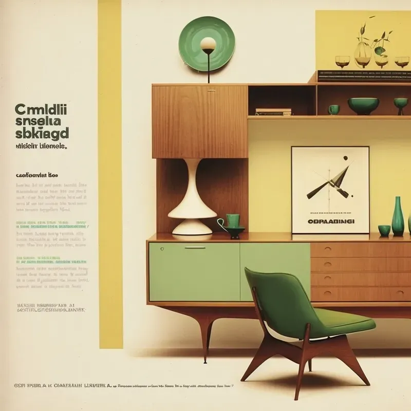 Mid Century Modern Vintage Advertising Midjourney Prompt | PromptBase
