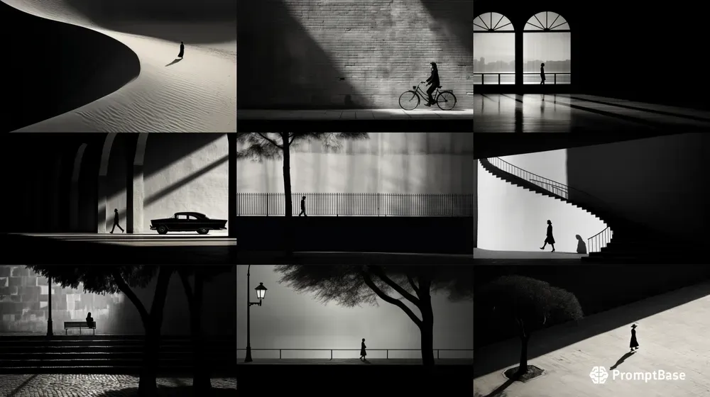 Shadows Minimalism Midjourney Prompt | PromptBase