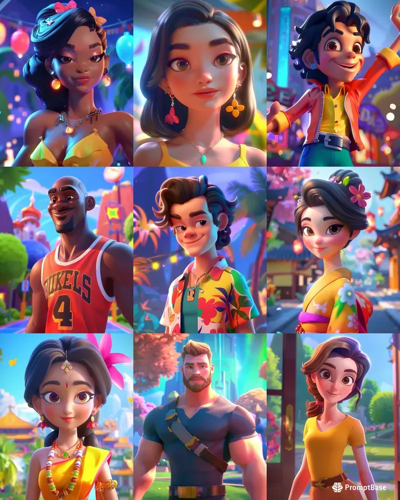 Hyperdetailed Pixar Style Characters Midjourney Prompt | PromptBase