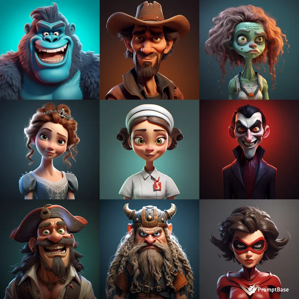 Funny 3D Avatars Midjourney Prompt | PromptBase