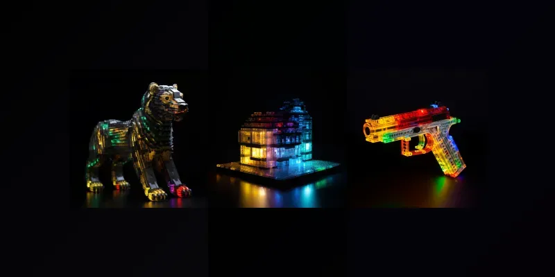 Lego Led Neons Midjourney Prompt | PromptBase