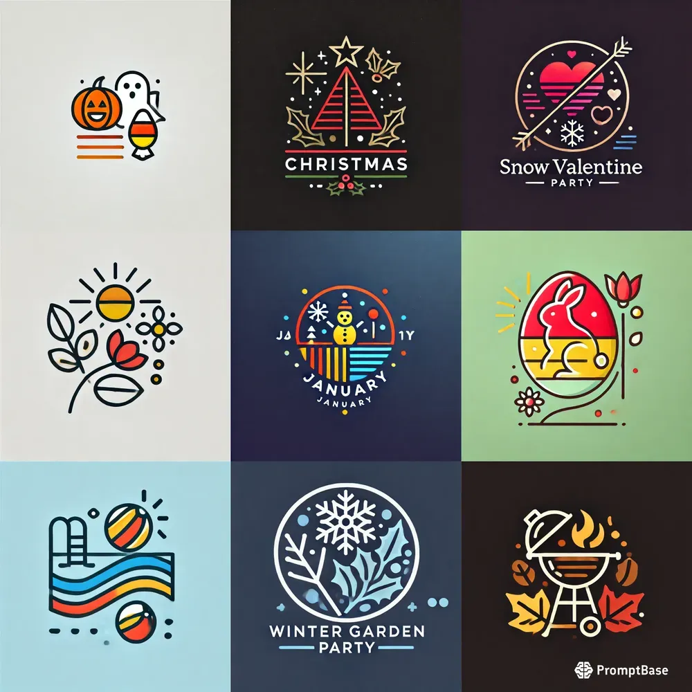 Custom Party Logos DALL·E Prompt | PromptBase