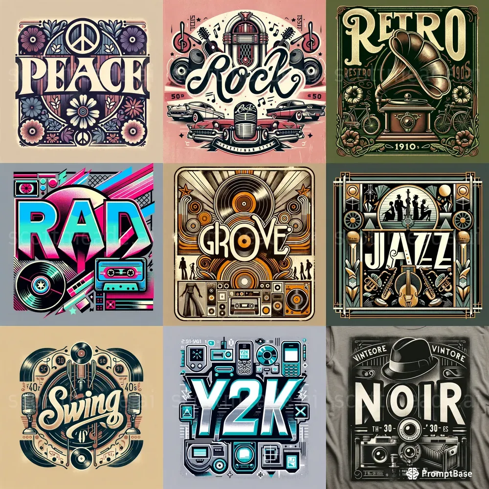 Endless Vintage Tshirt Designs DALL·E Prompt | PromptBase
