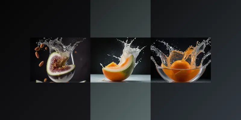 Dynamic Fruit Plunge Photographs Leonardo Ai Prompt | PromptBase