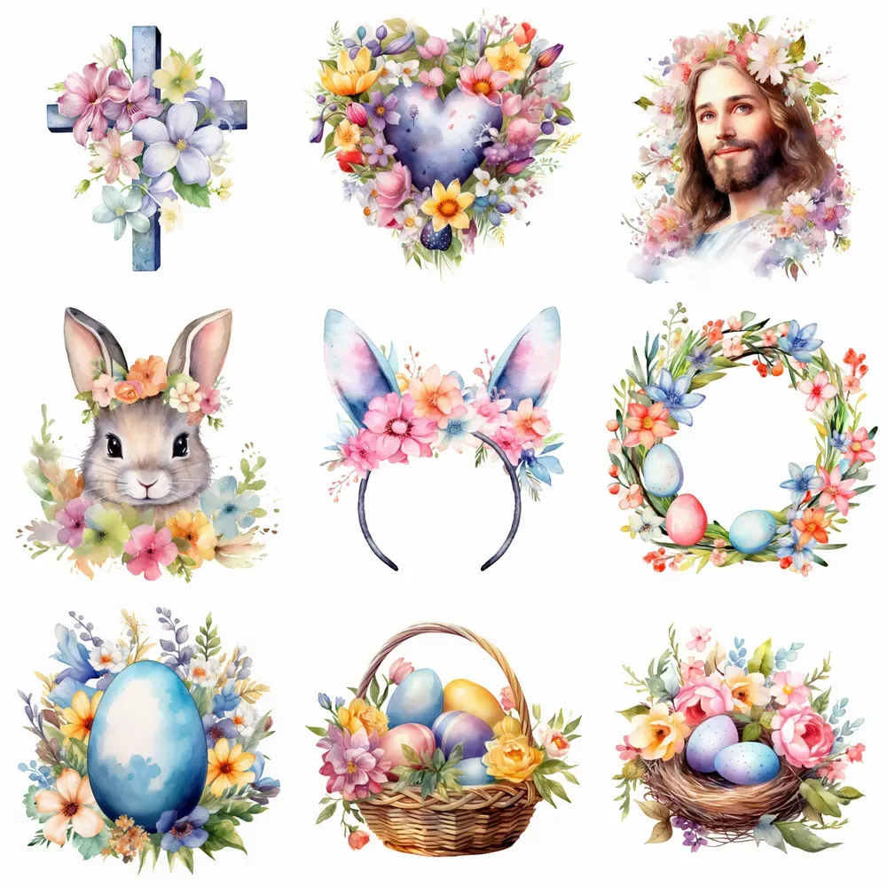 Easter Watercolor Clipart Spring Drawing Midjourney Prompt | PromptBase