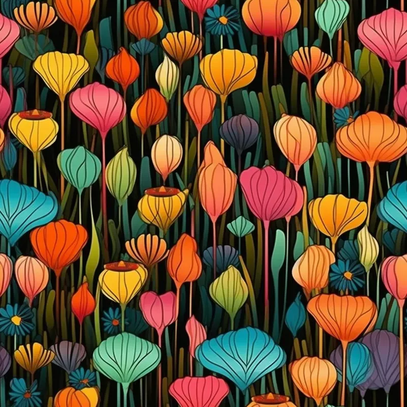 Floral Design Wallpapers Endless Patterns Midjourney Prompt | PromptBase