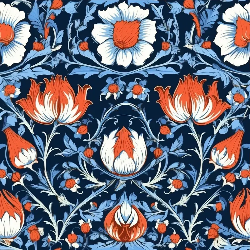 Classy Seamless Floral Patterns Midjourney Prompt | PromptBase