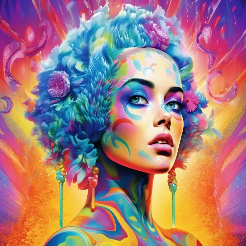 Mesmerizing Psychedelic Portraits Midjourney Prompt | PromptBase