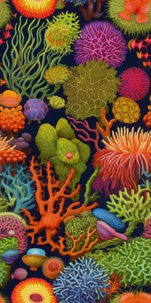Seamless Vivid Underwater Coral Patterns Midjourney Prompt | PromptBase
