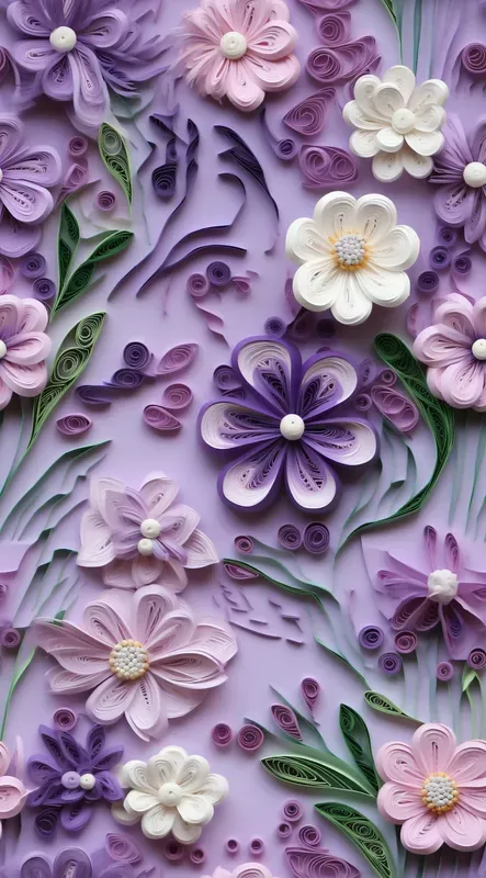 Seamless Repeating Paper Floral Patterns Midjourney Prompt | PromptBase