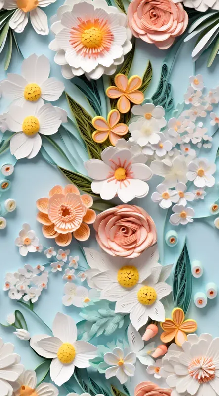 Seamless Repeating Paper Floral Patterns Midjourney Prompt | PromptBase