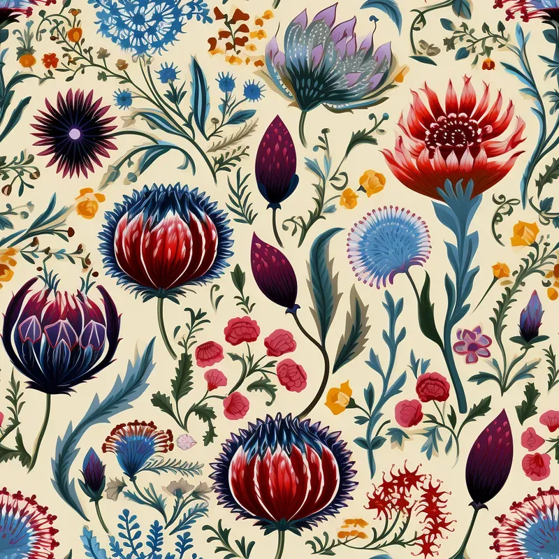 Vivid Repeating Fabric Floral Patterns Midjourney Prompt | PromptBase