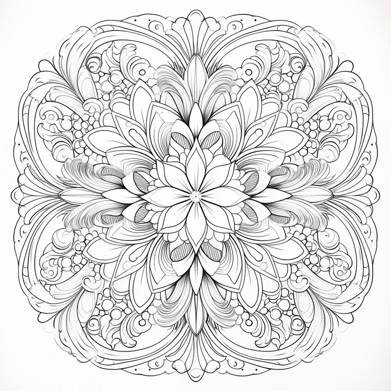 Beautiful Adult Coloring Books Pages Midjourney Prompt | PromptBase