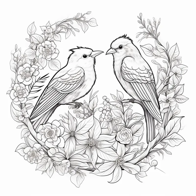 Beautiful Adult Coloring Books Pages Midjourney Prompt | PromptBase