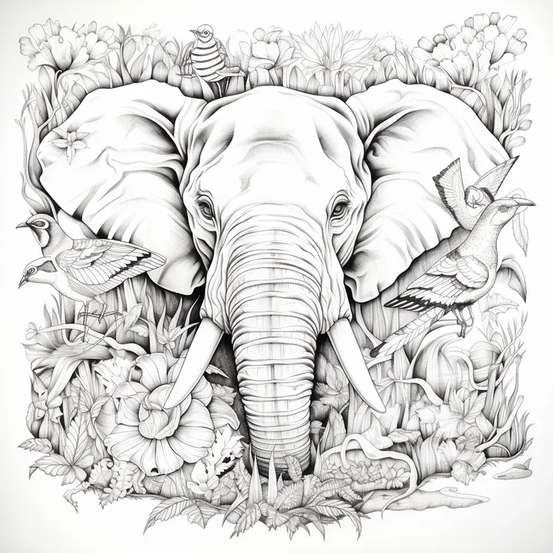 Beautiful Adult Coloring Books Pages Midjourney Prompt | PromptBase