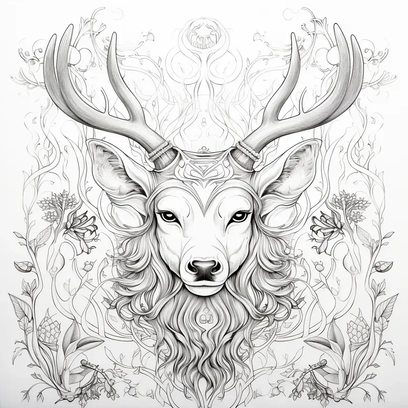 Beautiful Adult Coloring Books Pages Midjourney Prompt | PromptBase