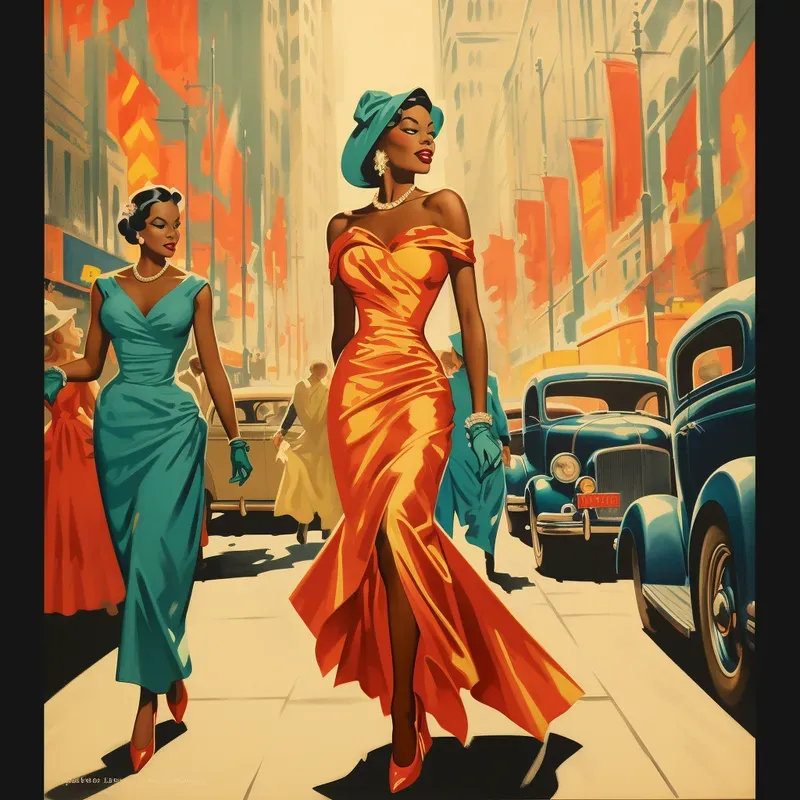 Retro Pinup Ladies Any Scenes And Poses Midjourney Prompt | PromptBase