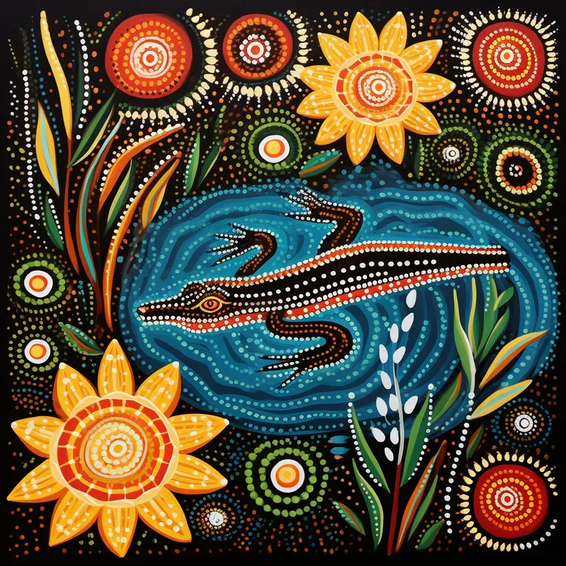 Stunning Any Australian Aboriginal Art Midjourney Prompt | PromptBase