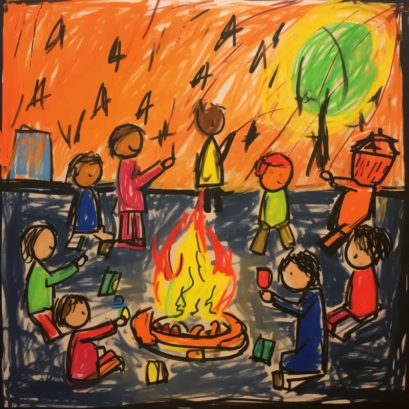 Naive Kids Drawing Various Style Scenes Midjourney Prompt | PromptBase