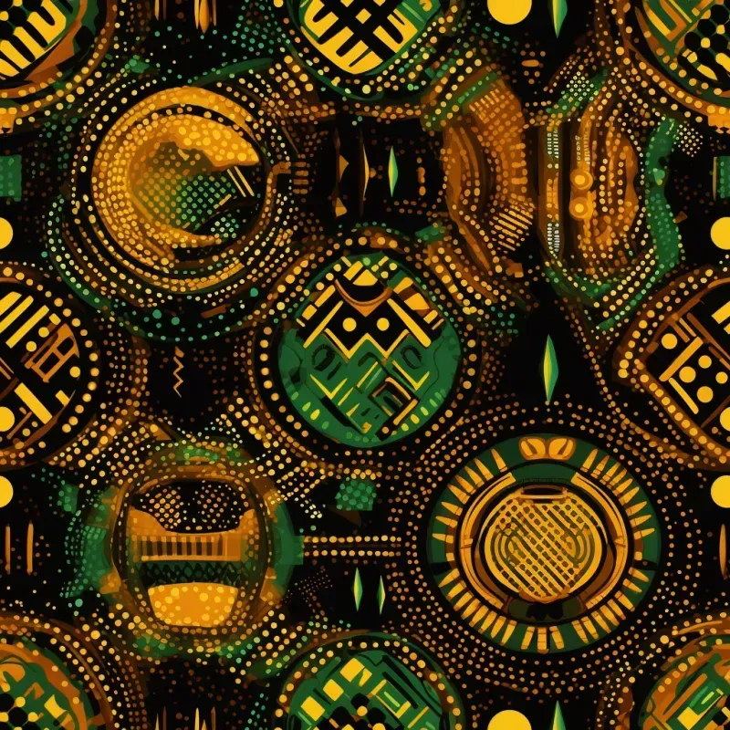 Repeating African Tribal Essence Pattern Midjourney Prompt | PromptBase
