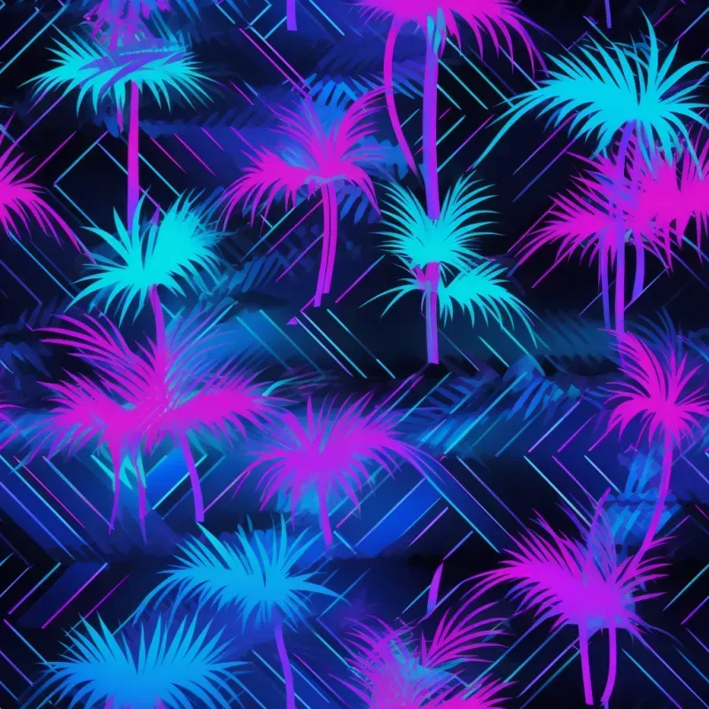 Neon Retro Seamless Synthwave Patterns Midjourney Prompt | PromptBase