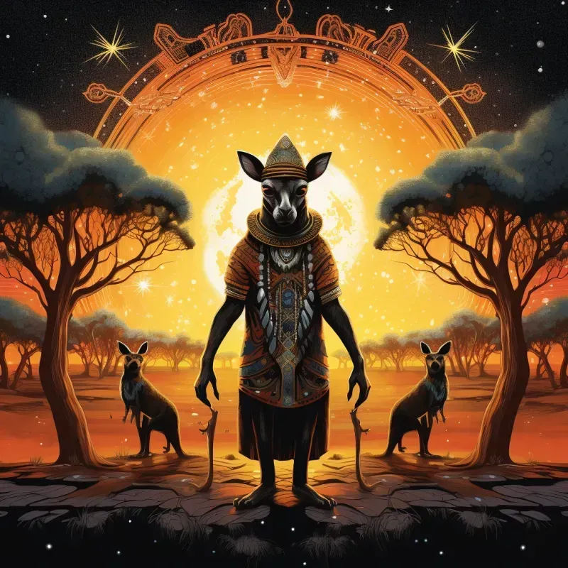 Dreamtime Aboriginal Inspired Art Midjourney Prompt | PromptBase