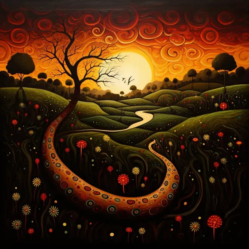 Dreamtime Aboriginal Inspired Art Midjourney Prompt | PromptBase