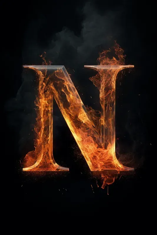 Any Letter In Fiery Hot Ember Showcase Midjourney Prompt | PromptBase