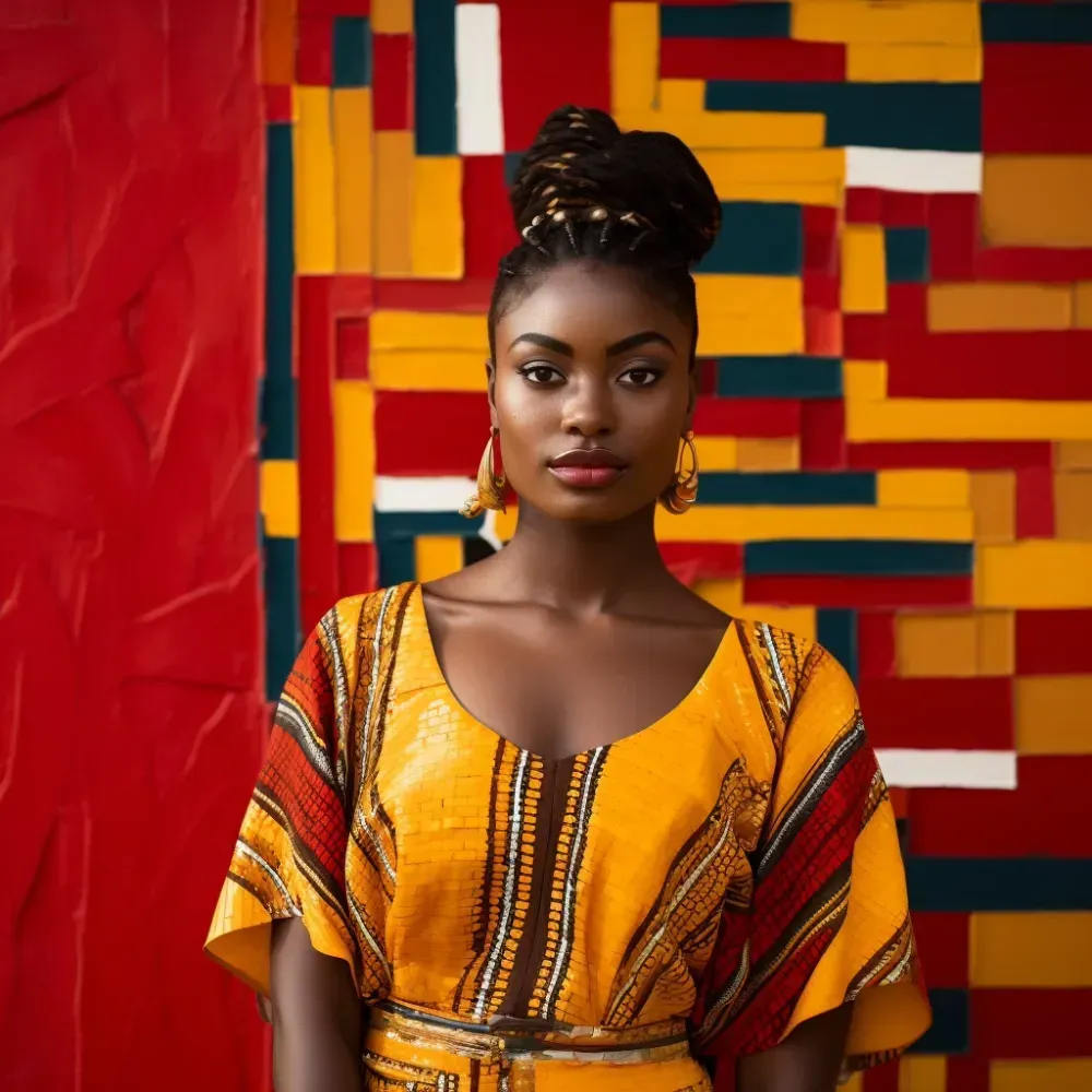Vivid Geometric Backdrops - African Vibe Midjourney Prompt | PromptBase