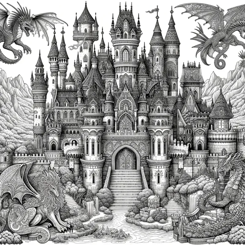 Intricate Mindfulness Coloring Book Page DALL·E Prompt | PromptBase