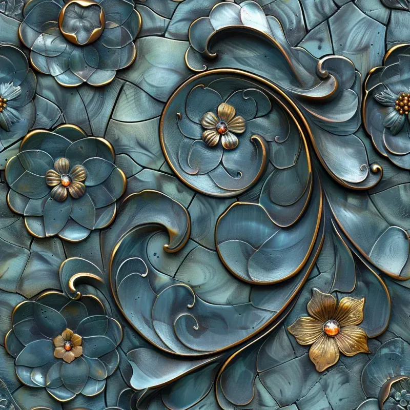 Infinites Stunning Artistic Metal Patterns Midjourney Prompt | PromptBase