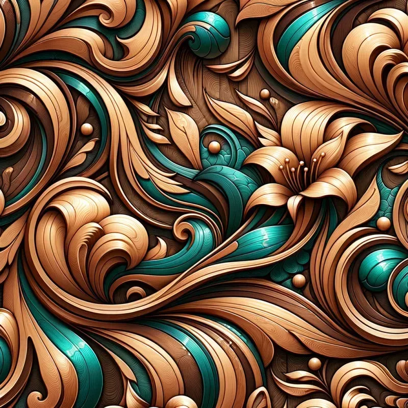 Seamless Luxe Floral Wood Patterns DALL·E Prompt | PromptBase