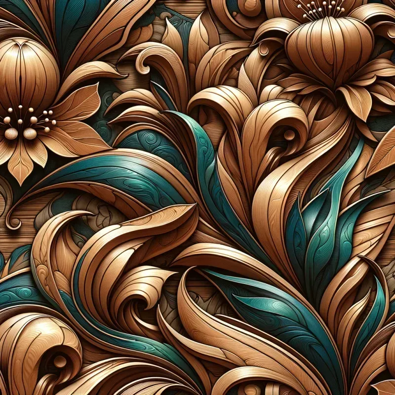 Seamless Luxe Floral Wood Patterns DALL·E Prompt | PromptBase