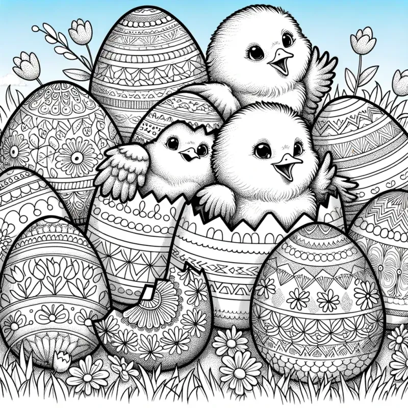 Any Easter Coloring Book Pages DALL·E Prompt | PromptBase