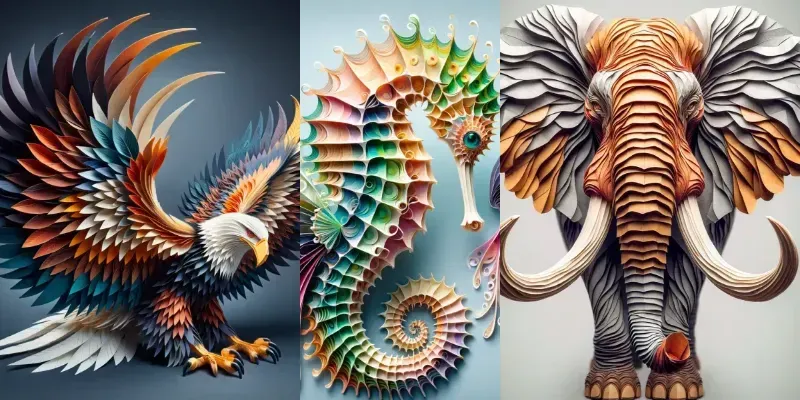 Creative Paper Creation Art Craft Beauty DALL·E Prompt | PromptBase