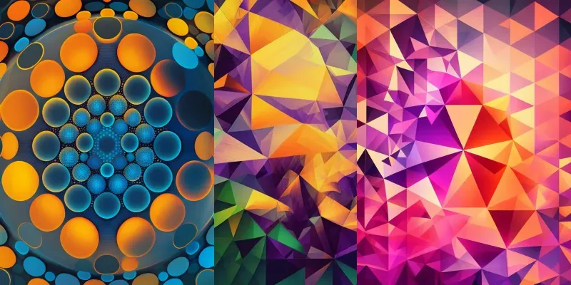 Abstract Artworks Of Geometric Designs Midjourney Prompt | PromptBase