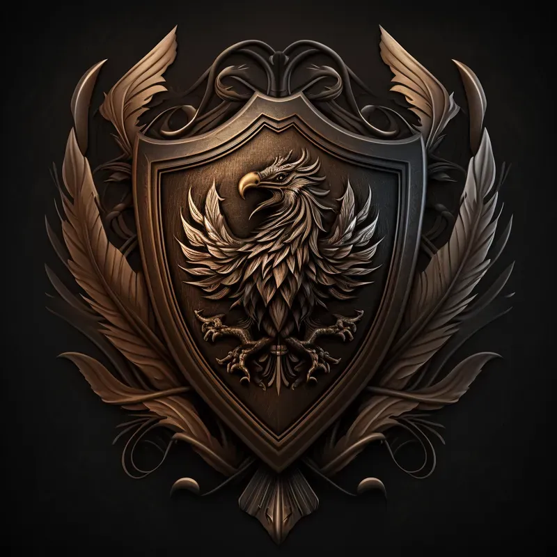 Ancient Animal Battle Crests Midjourney Prompt | PromptBase