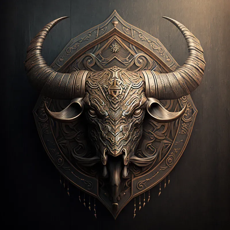 Ancient Animal Battle Crests Midjourney Prompt | PromptBase