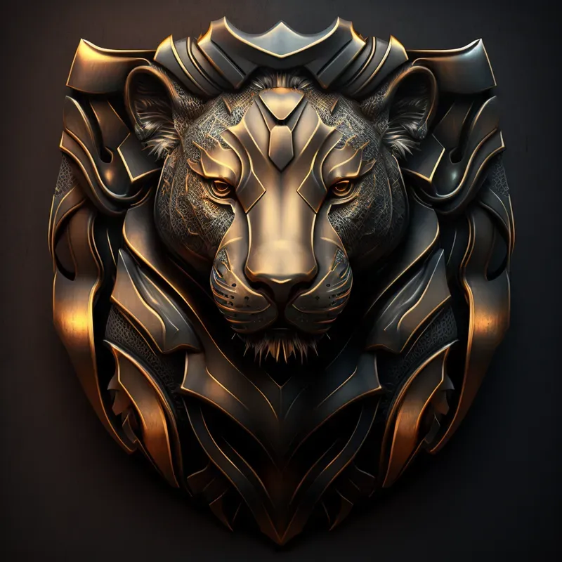 Ancient Animal Battle Crests Midjourney Prompt | PromptBase