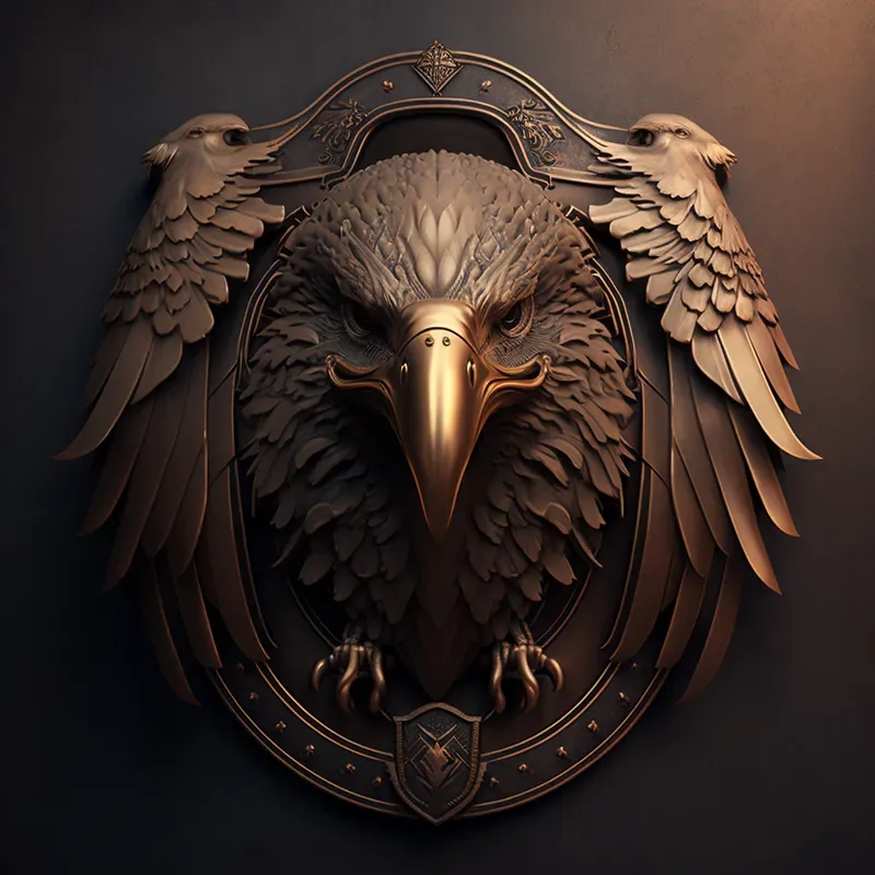 Ancient Animal Battle Crests Midjourney Prompt | PromptBase