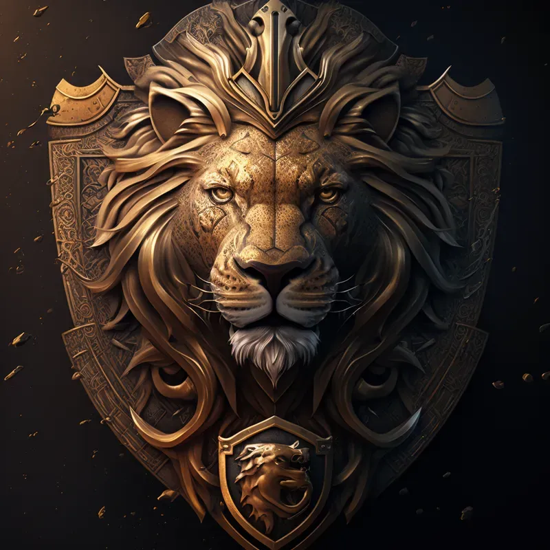 Ancient Animal Battle Crests Midjourney Prompt | PromptBase