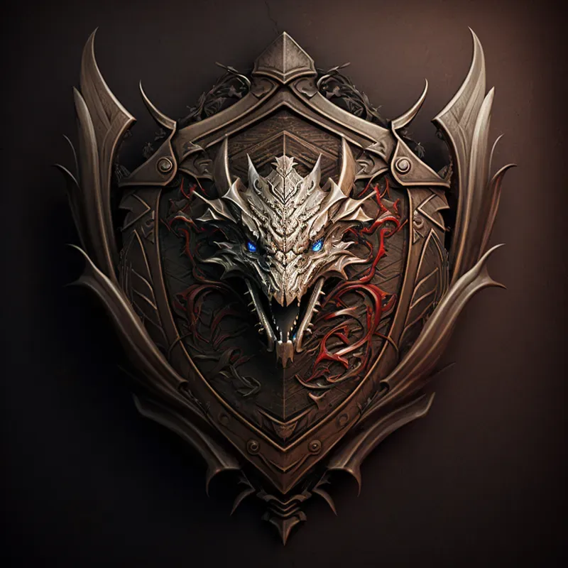 Ancient Animal Battle Crests Midjourney Prompt | PromptBase