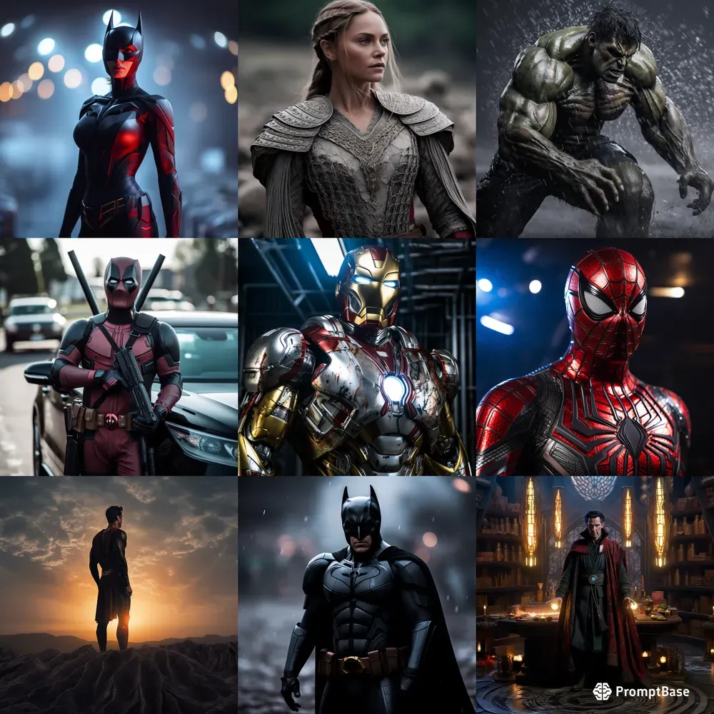 High Quality Heroes Pictures Midjourney Prompt | PromptBase